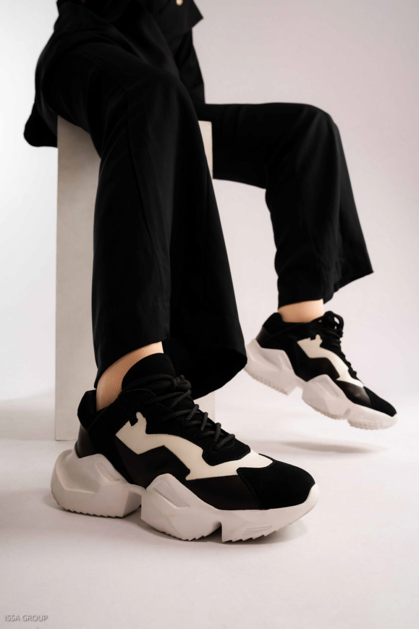 VZ Two Tone Sneakers Black - VIVIZUBEDI