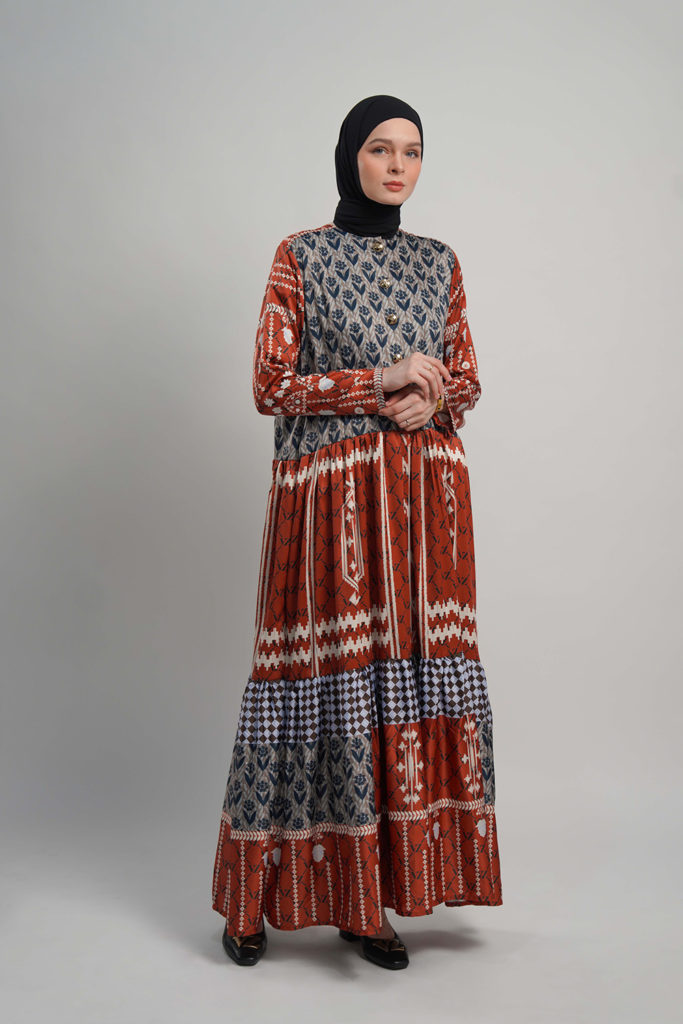 VZ Viviene Dress Burn Brick - VIVIZUBEDI